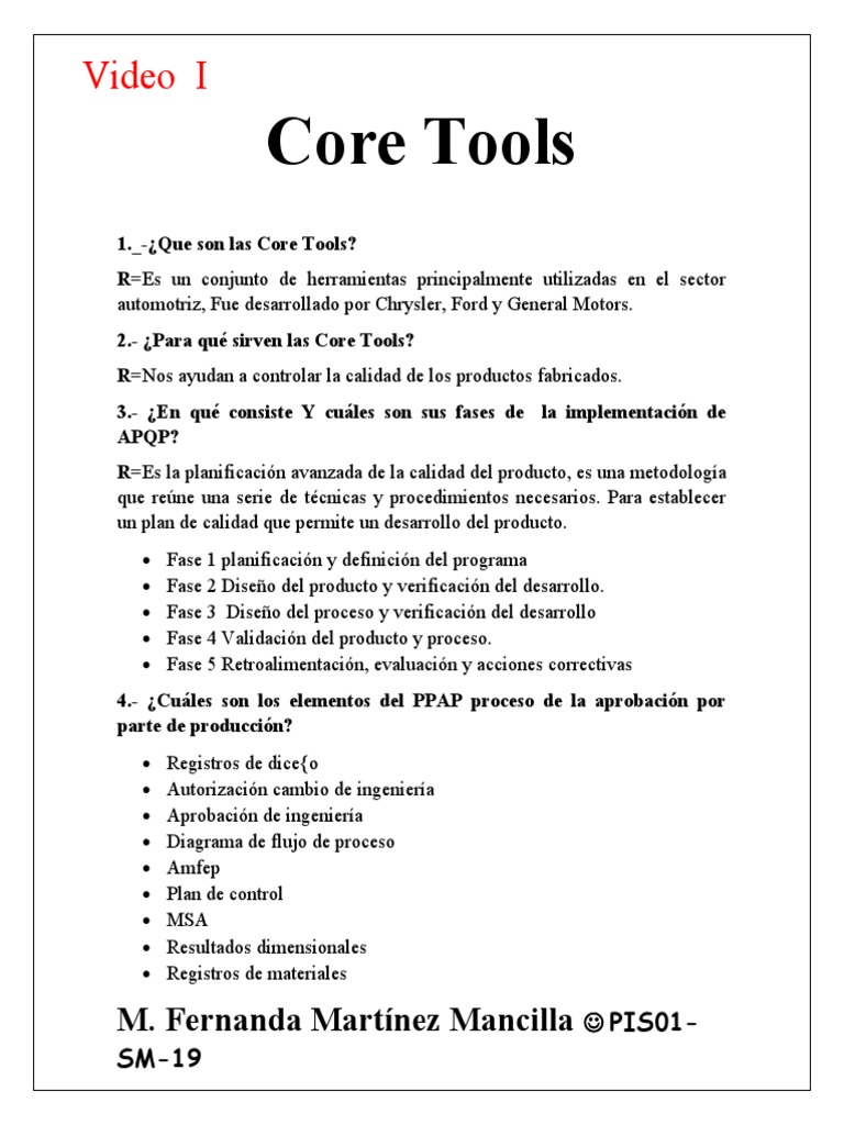 Core Tools | PDF