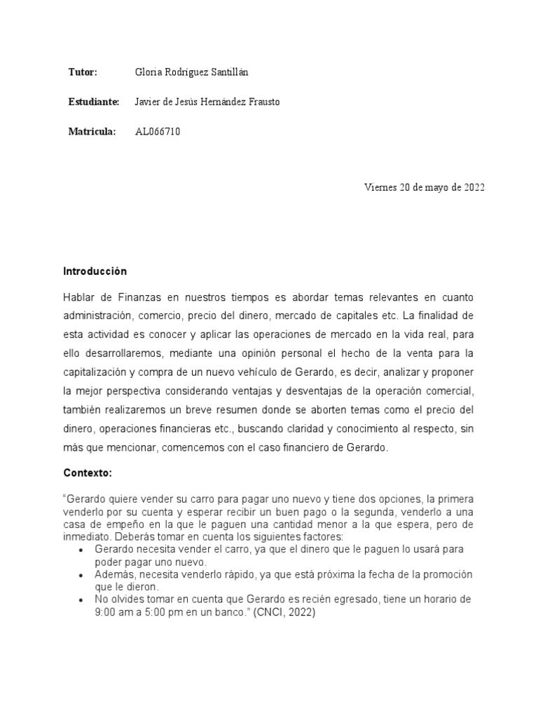 Sistema Financiero Mexicano ACT II | PDF