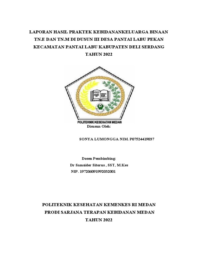 Laporan Praktek Kebidanan Desa Pantai Labu | PDF