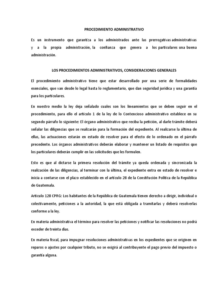 Procedimiento Administrativo | PDF | Regulación | Estado (política)