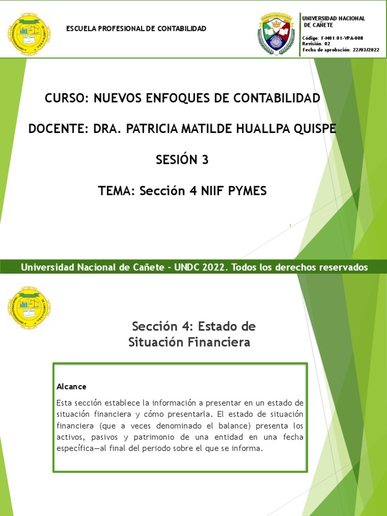 S3 - Seccion 4 NIIF PYMES | PDF | normas internacionales de INFORMACION ...