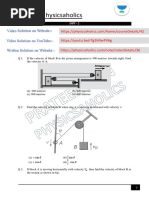 Constrained Motion Question Bank | PDF | Tension (Physics) | Acceleration
