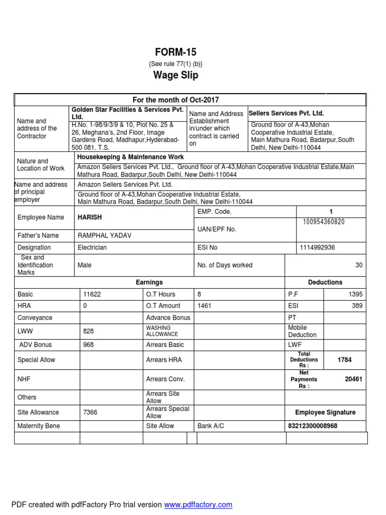 Salary Slip | PDF | Employment | Business