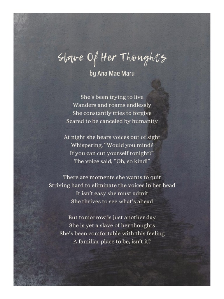 Slave of Her Thoughts (Poem) | PDF