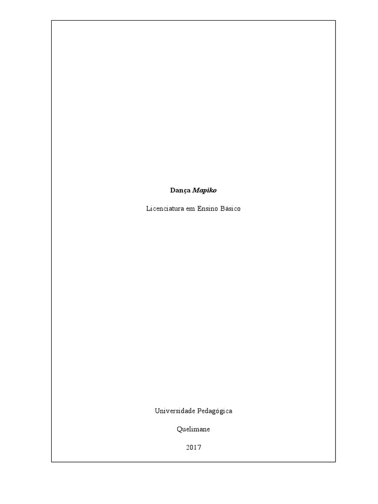 Danca Dos Maconde Mapiko | Download grátis PDF | Danças | Moçambique