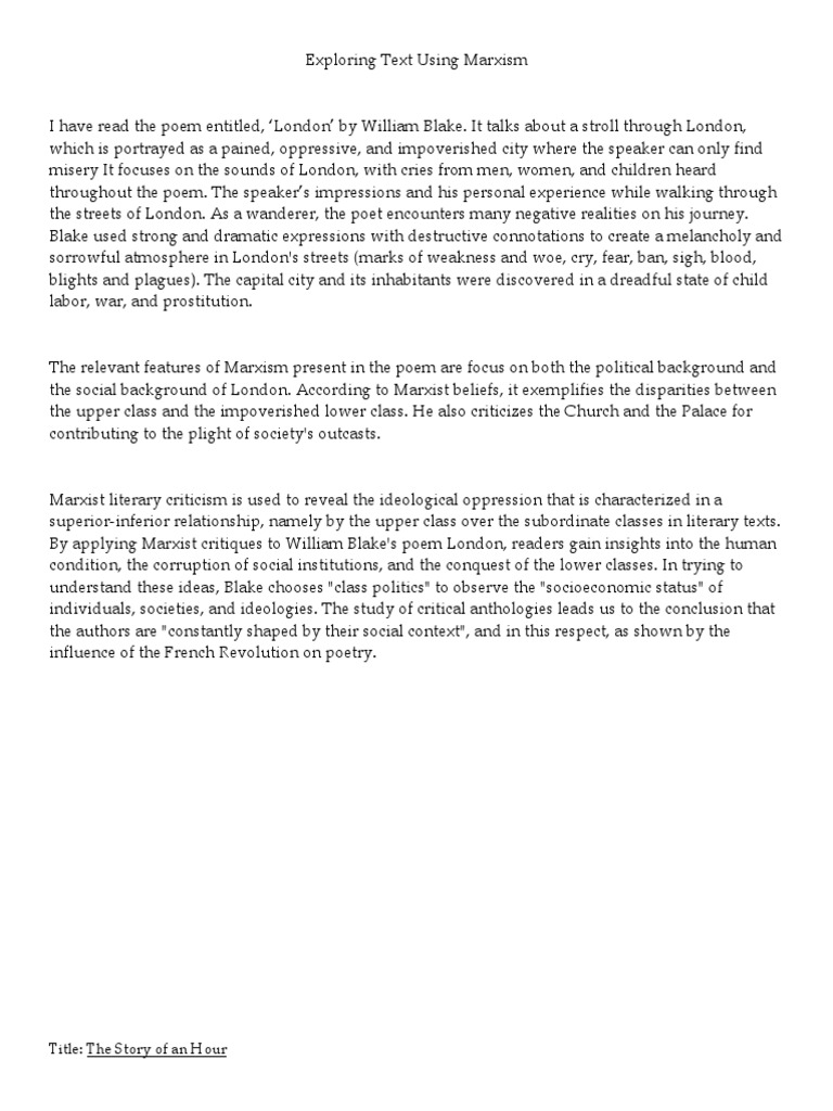 Exploring Text Using Marxism | PDF