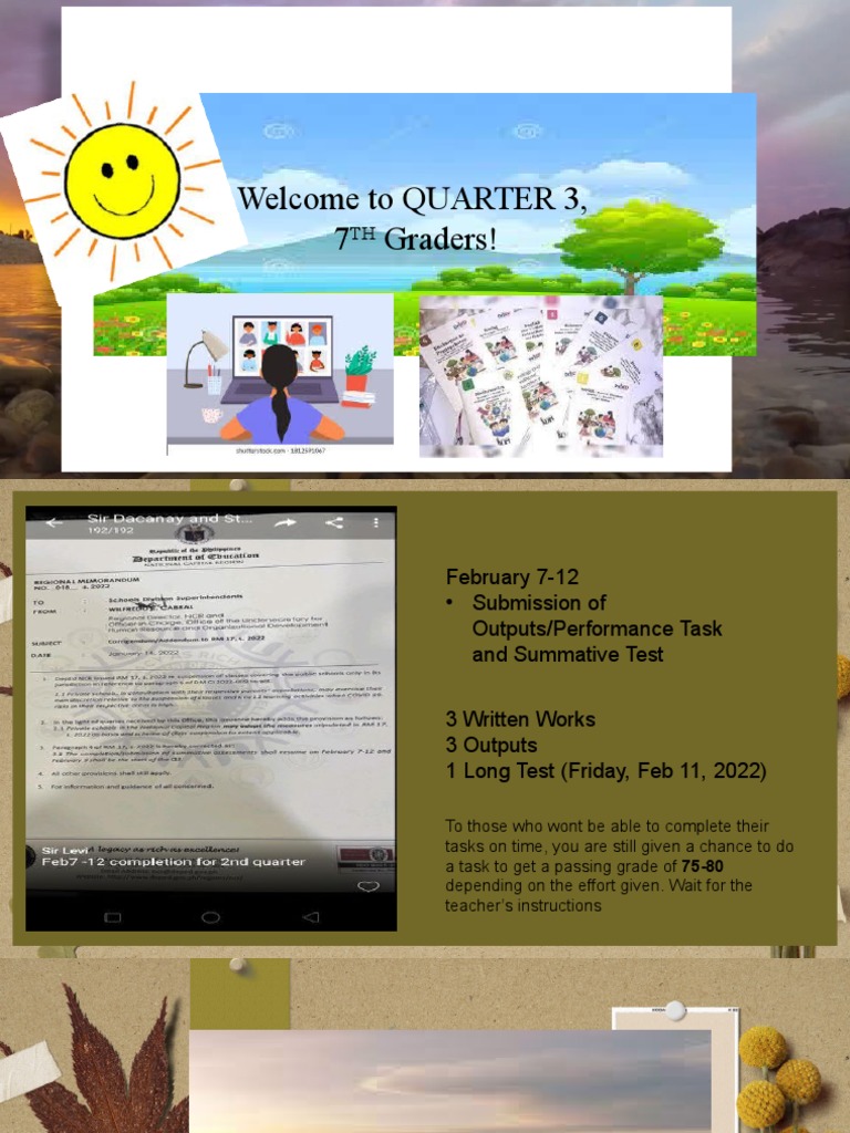 7th Grade Quarter 3 Tasks and Multimedia Resources | PDF | Multimedia ...