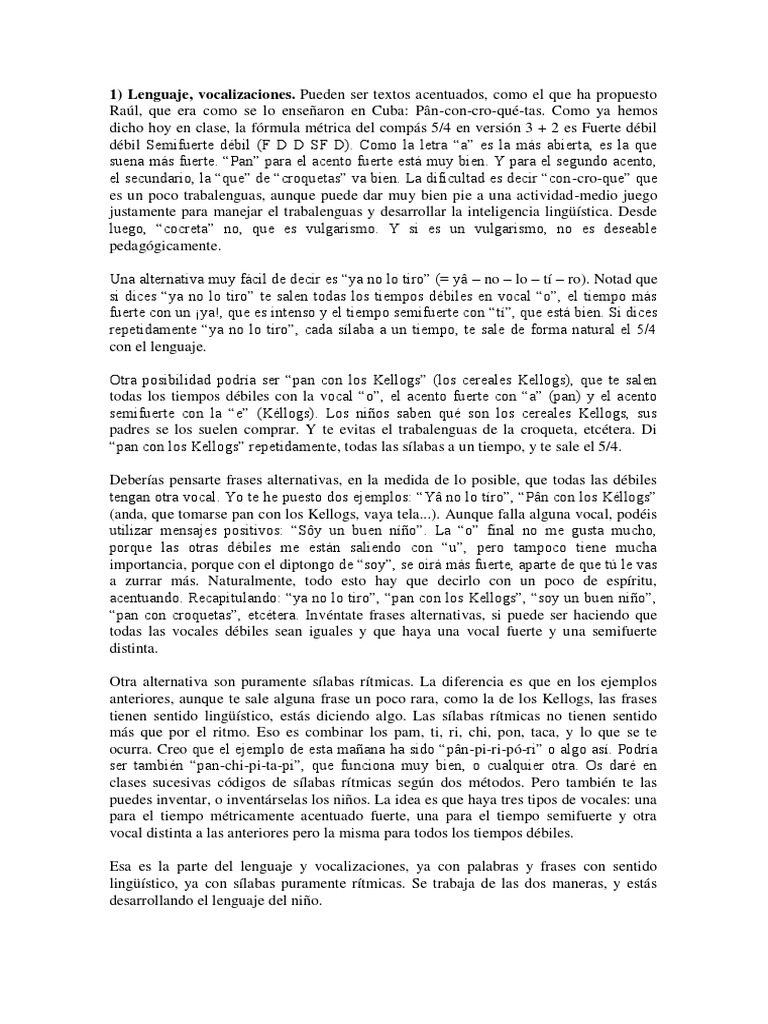 Desarrollo de la capacidad rítmica y motriz en niños a través de la ...