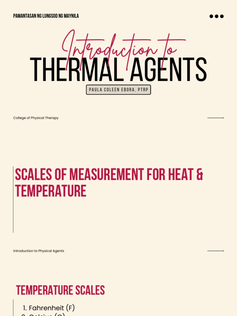 Understanding Thermal Agents in Therapy | PDF