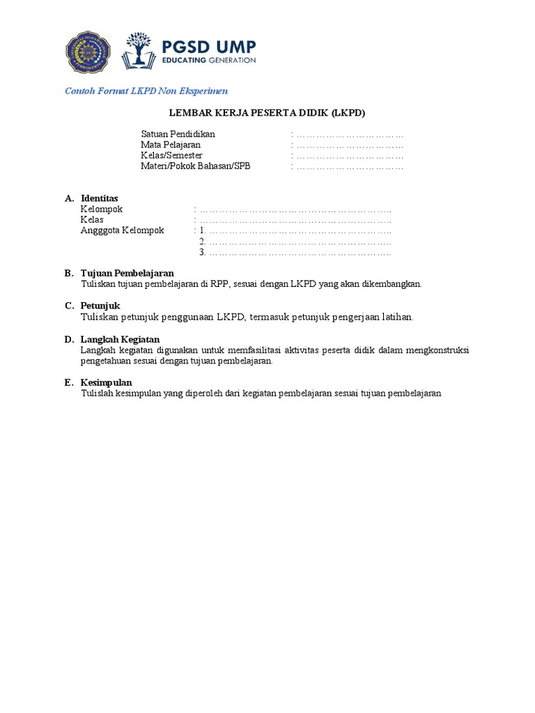 Format LKPD, Bahan Ajar, Media Dan Instrumen Penilaian Pendalaman Materi IPA | PDF