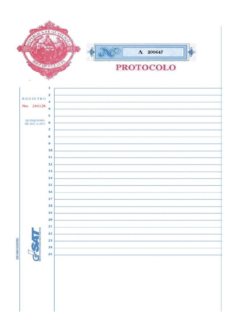 Hojas de Protocolo GUATEMALA | PDF