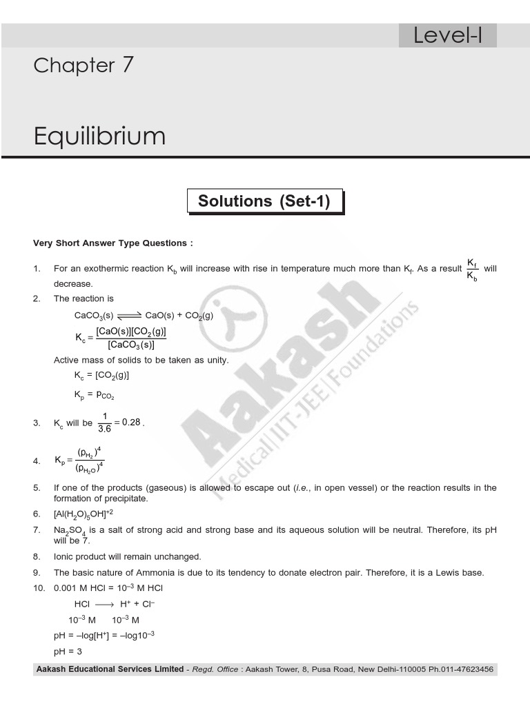 Level 1 Equilibrium | PDF | Gibbs Free Energy | Reaction Rate