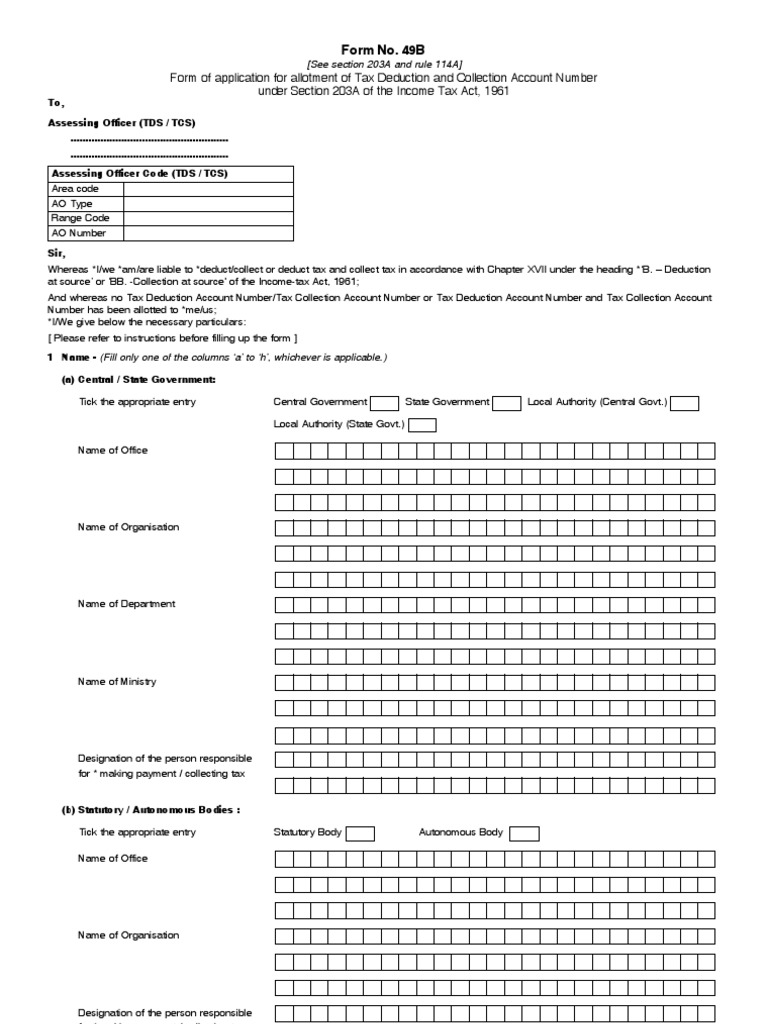 Form 49 B | PDF | Taxes | Government