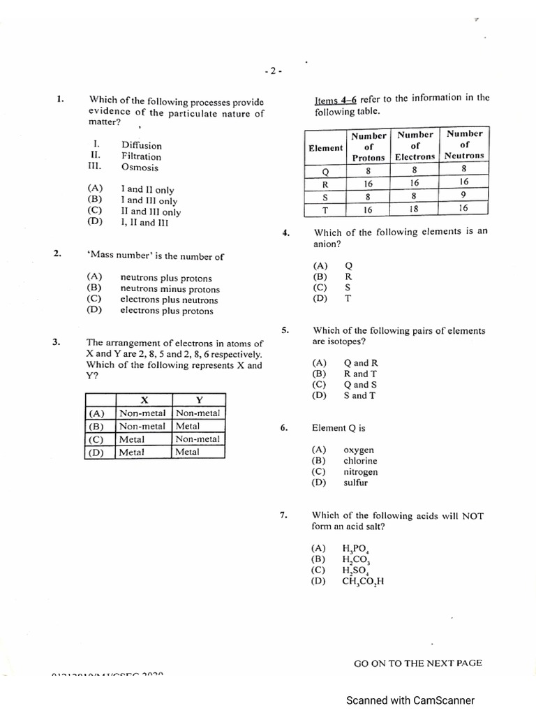 Csec Chemistry June 2020 | PDF