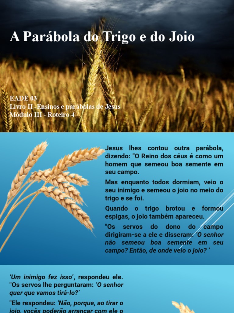 Parábola Do Trigo e Do Joio | PDF | Jesus | Trigo