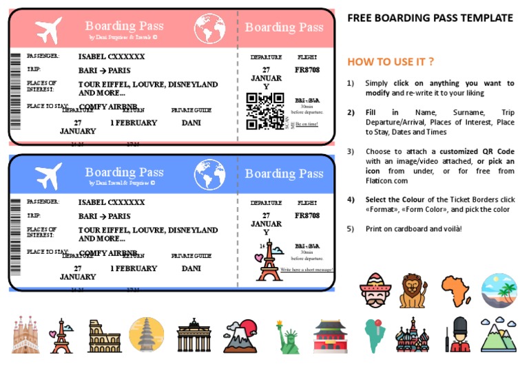 Boarding Pass Template | PDF