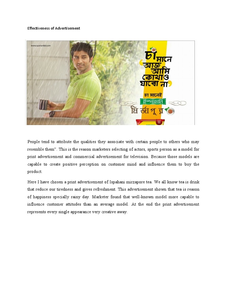 Ispahani Tea | PDF | Advertising | Perception