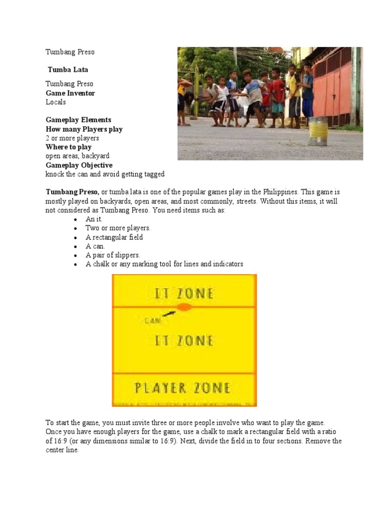 Tumba Lata | PDF | Sports & Recreation | Games & Activities