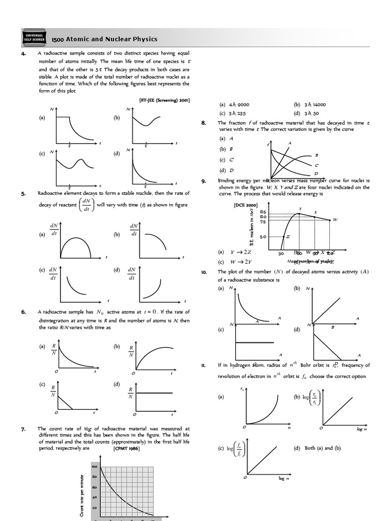 04-Atomic Structure (Graph - Ass) | PDF