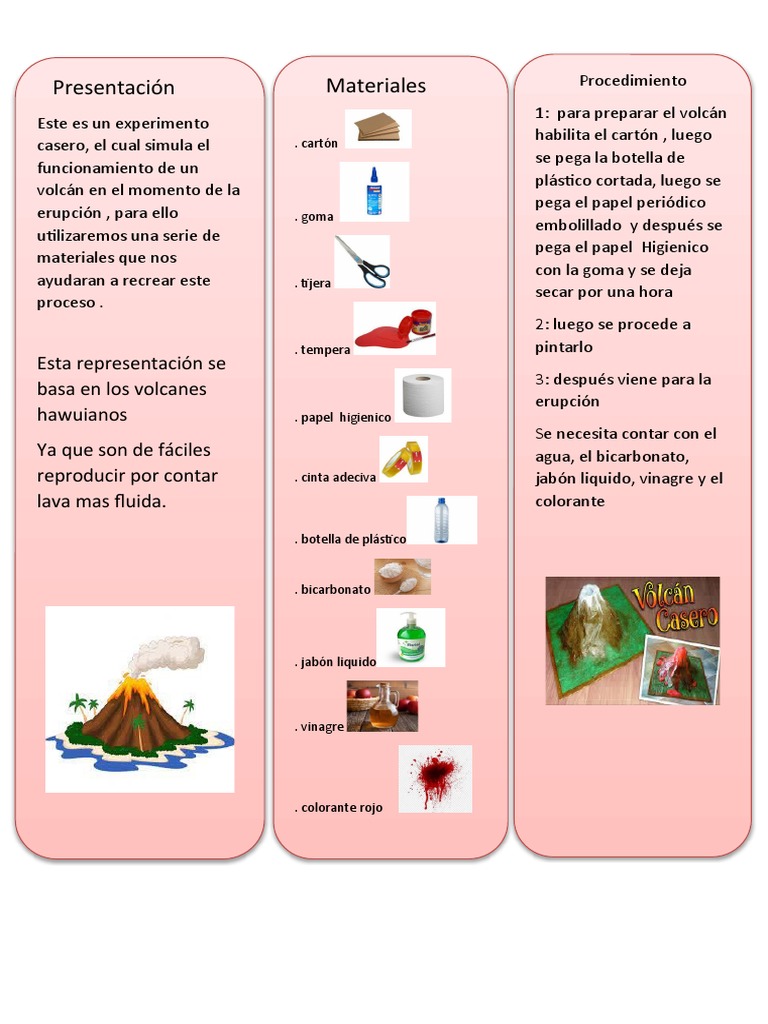 Experimento Casero: Volcán de Cartón | PDF