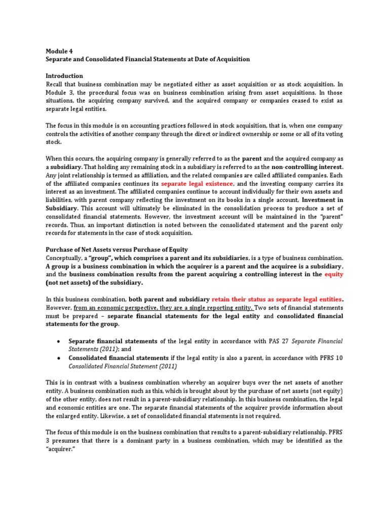 Consolidated Financial Statements Overview | PDF