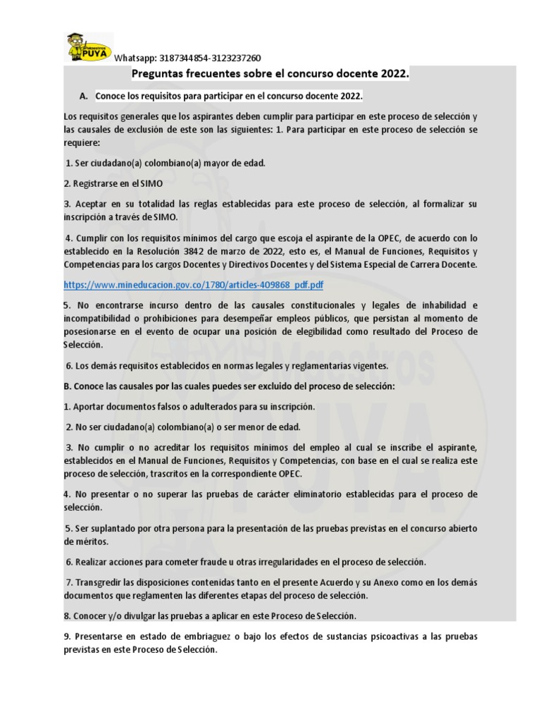 Abc Concurso Docente 2022 | PDF