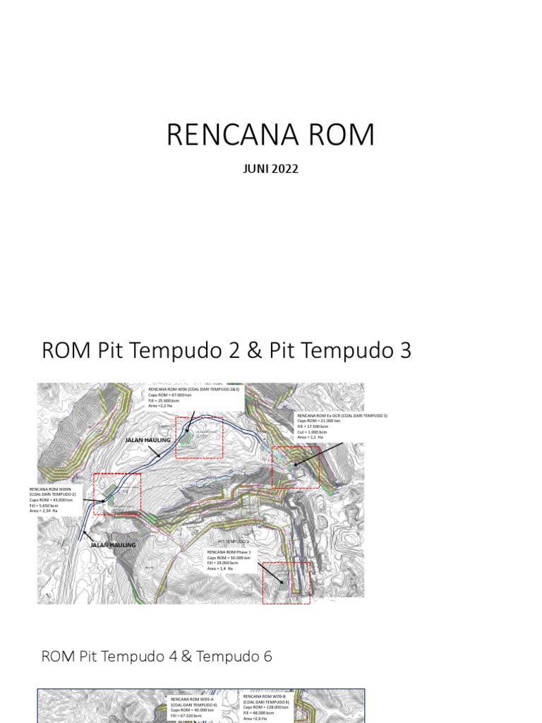 June 2022 ROM Plans for Tempudo Pits | PDF