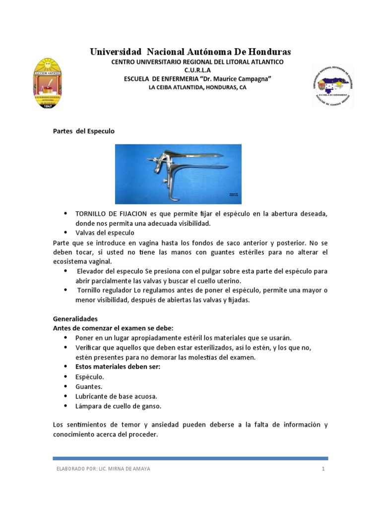 Aplicacion de Especulo 9 | Descargar gratis PDF | Vagina | Anatomía