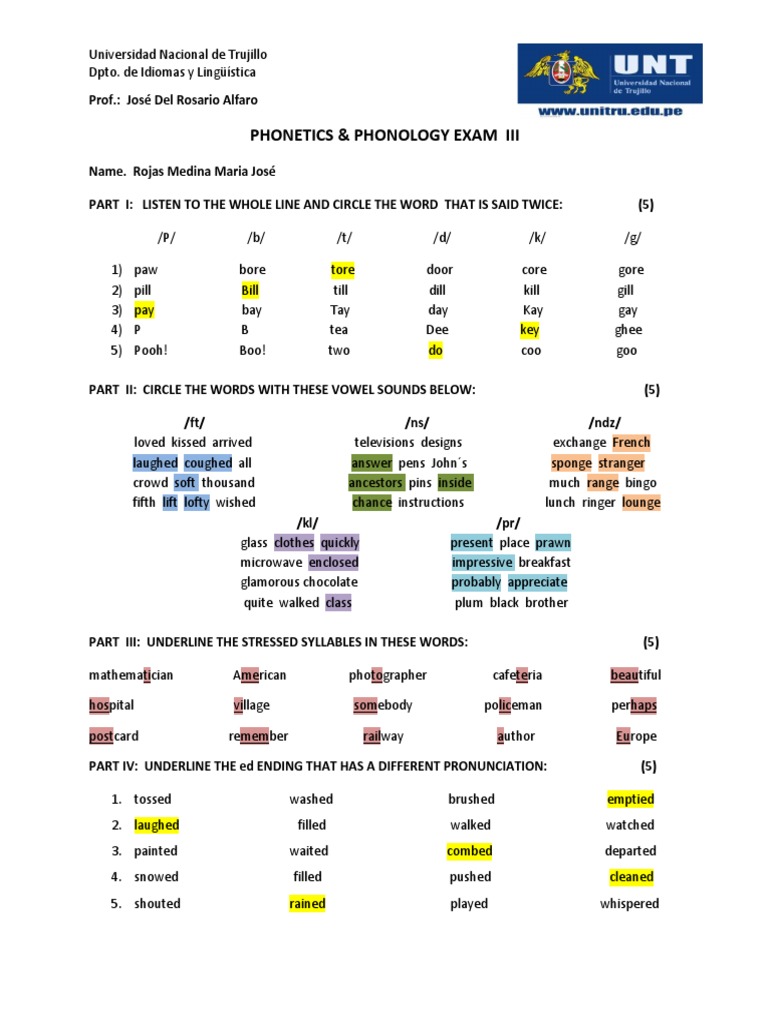 Phonetics Exam Iii | PDF | Oral Communication | Linguistics