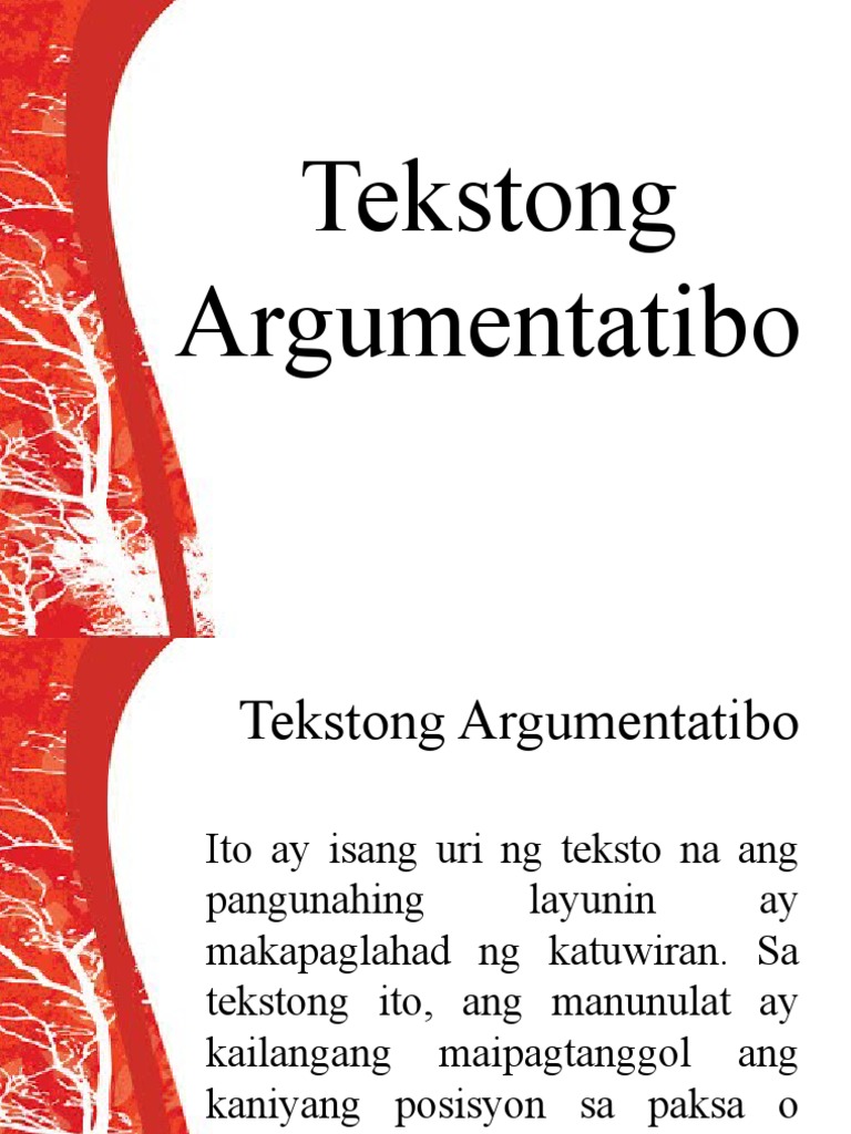 Tekstong-Argumentatibo | PDF