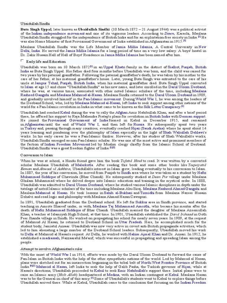 Ubaidullah Sindhi 2 | PDF