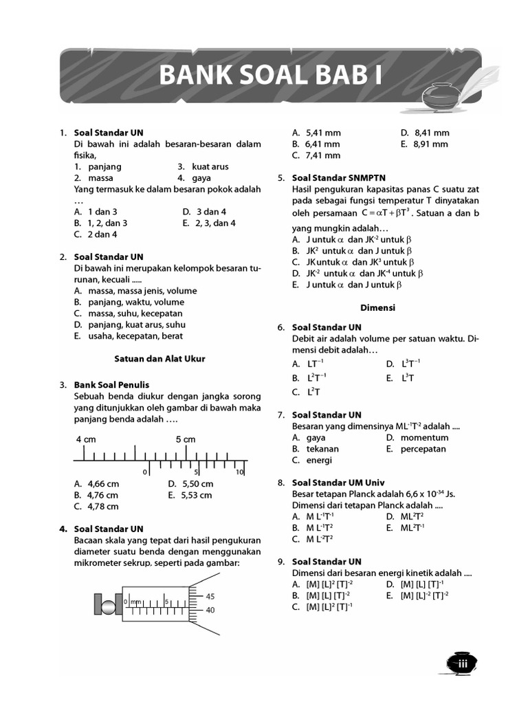 Bank Soal Fisika Sma | PDF