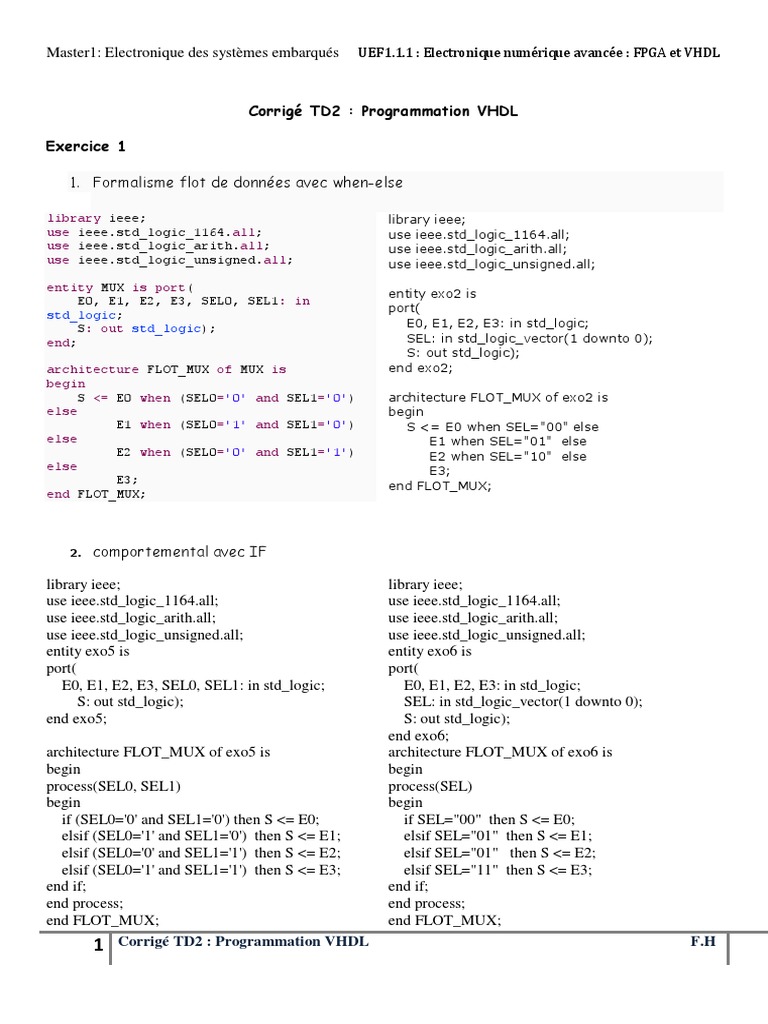 Corrigé TD2 | PDF | Computing | Computer Programming