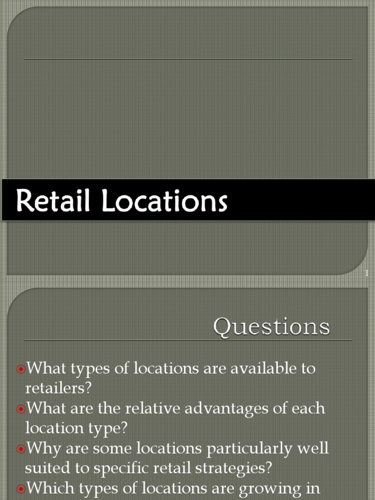 Location in Retail - I | PDF | Retail | Shopping Mall