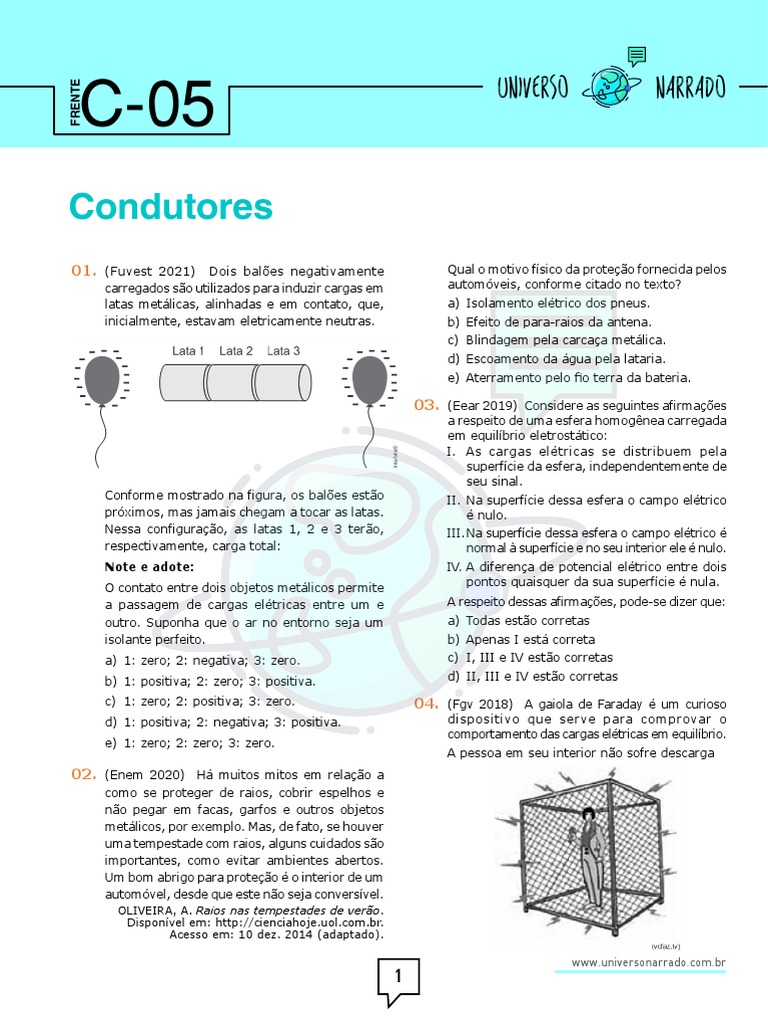 LF C05 Exercícios | PDF
