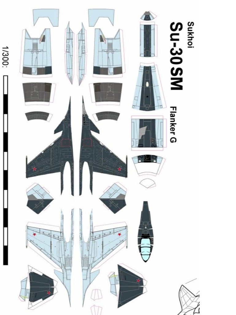 Su-30SM Flanker C Papercraft | PDF