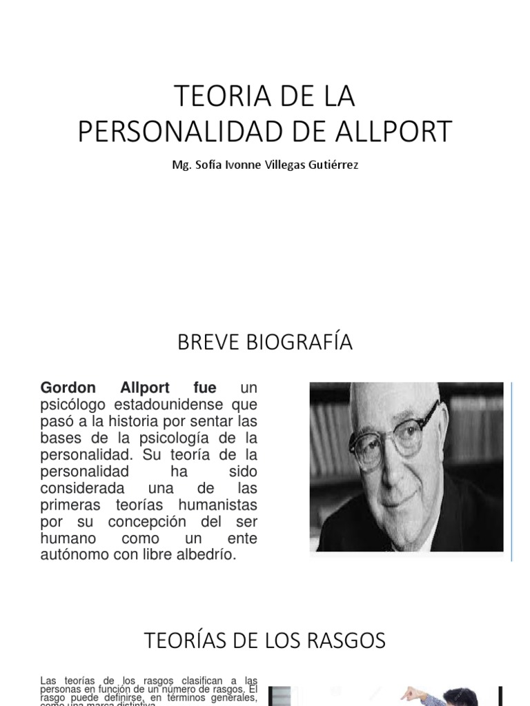 Teoria de La Personalidad de Allport | PDF | Ciencia cognitiva ...