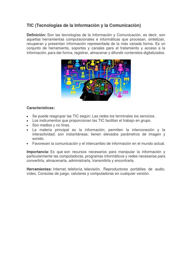 TIC, TAC y TEP | PDF | Tecnología de información y comunicaciones ...