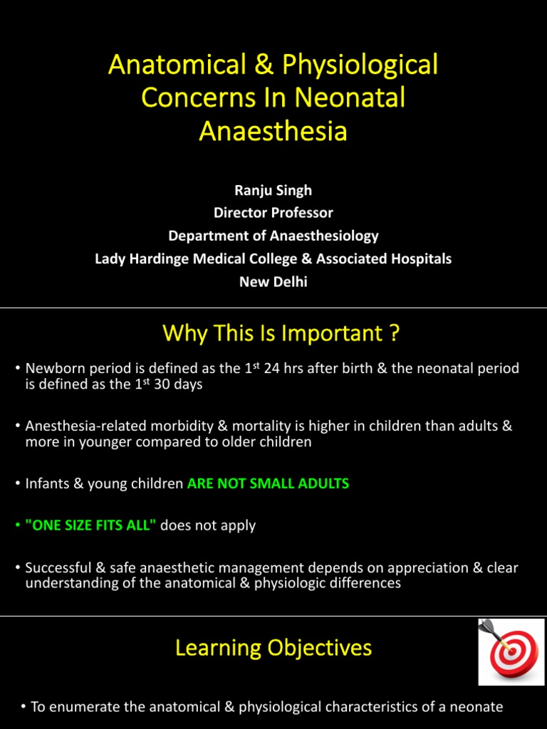 Neonatal Anaesthesia | PDF | Respiratory System | Respiratory Tract