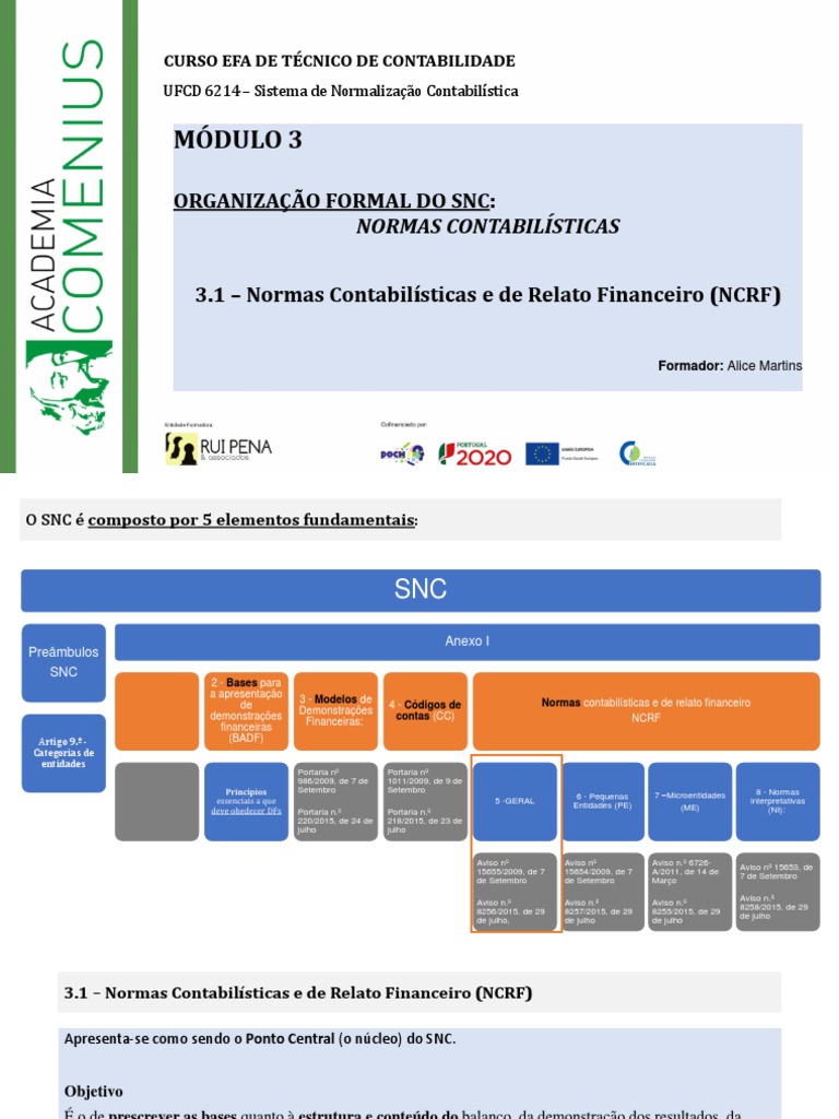 3.1. Apresentação - Normas Contabilísticas e de Relato Financeiro (NCRF ...