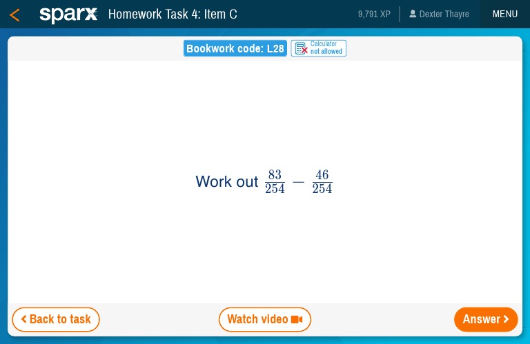 Sparx Maths Homework Task 4 | PDF