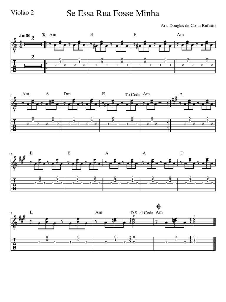 Cópia de Se - Essa - Rua - Fosse - Minha-Violão - 2 | PDF