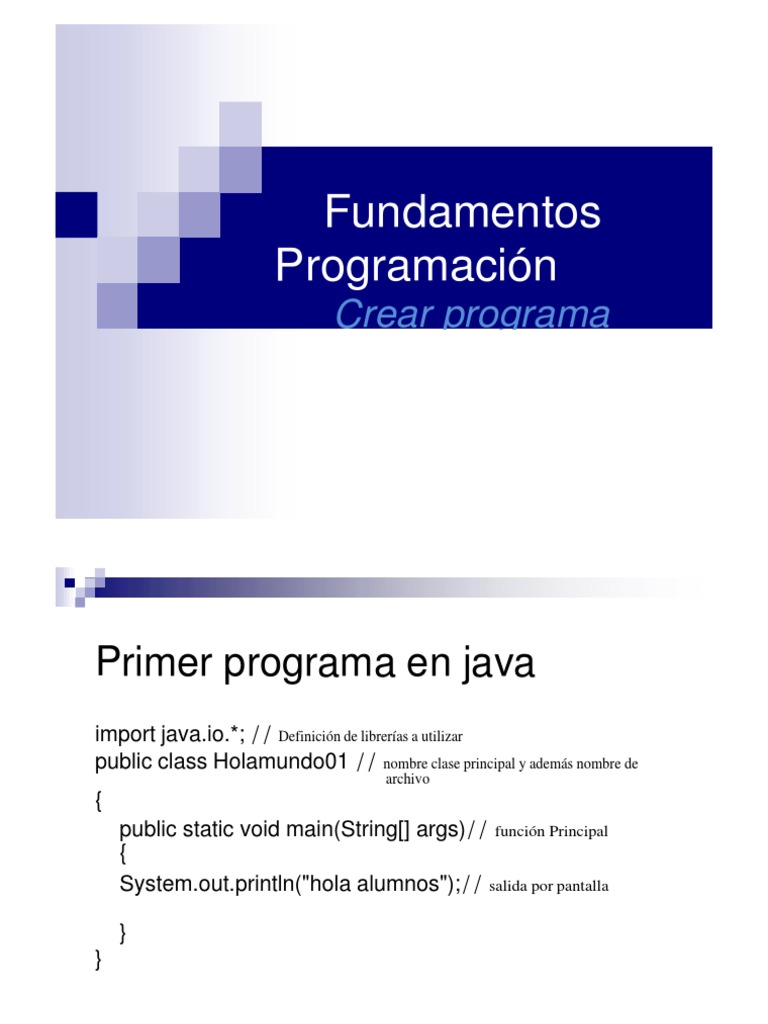 Java Creacion de Programa | PDF | Java (lenguaje de programación) | Programa de computadora
