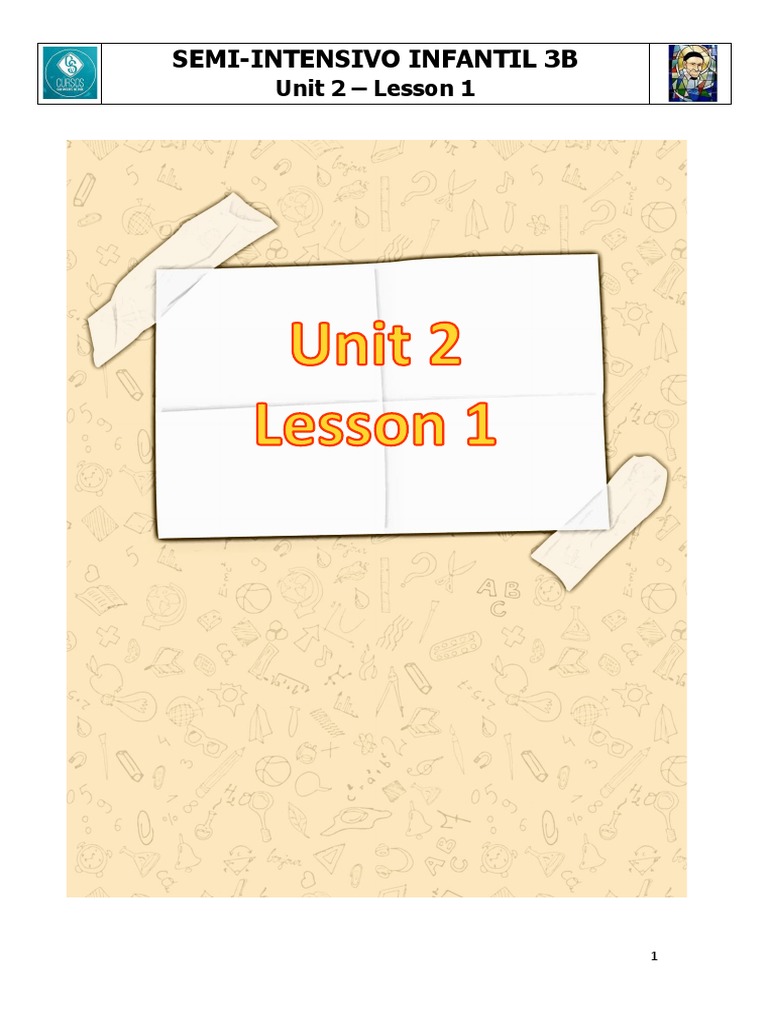 Semi-Intensivo Infantil 3B-Unit 2 | PDF