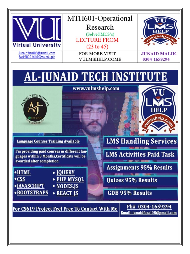 Mth601 Solved Mcqs Final Term by Junaid | PDF | Depreciation ... Mth601 Solved Mcqs Final Term by Junaid | PDF | Depreciation ...