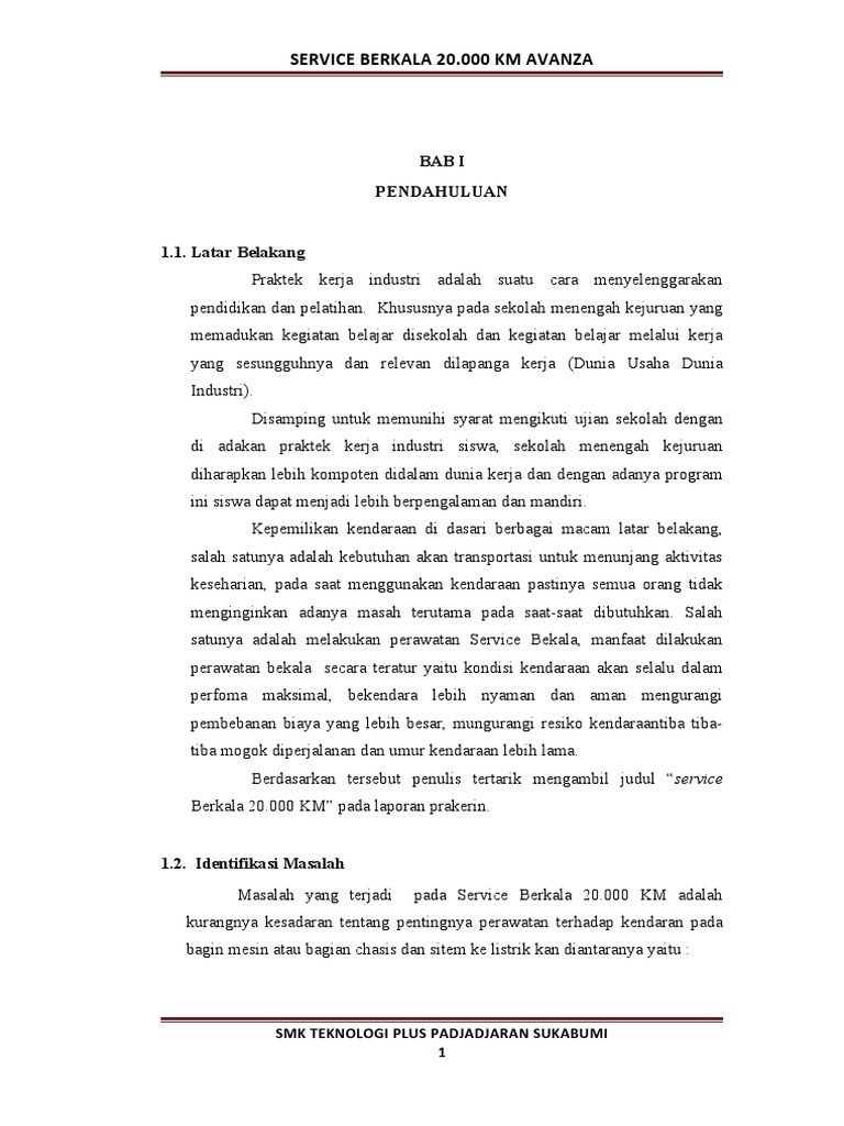 Pentingnya Service Berkala 20.000 KM Avanza | PDF | Teknologi & Rekayasa