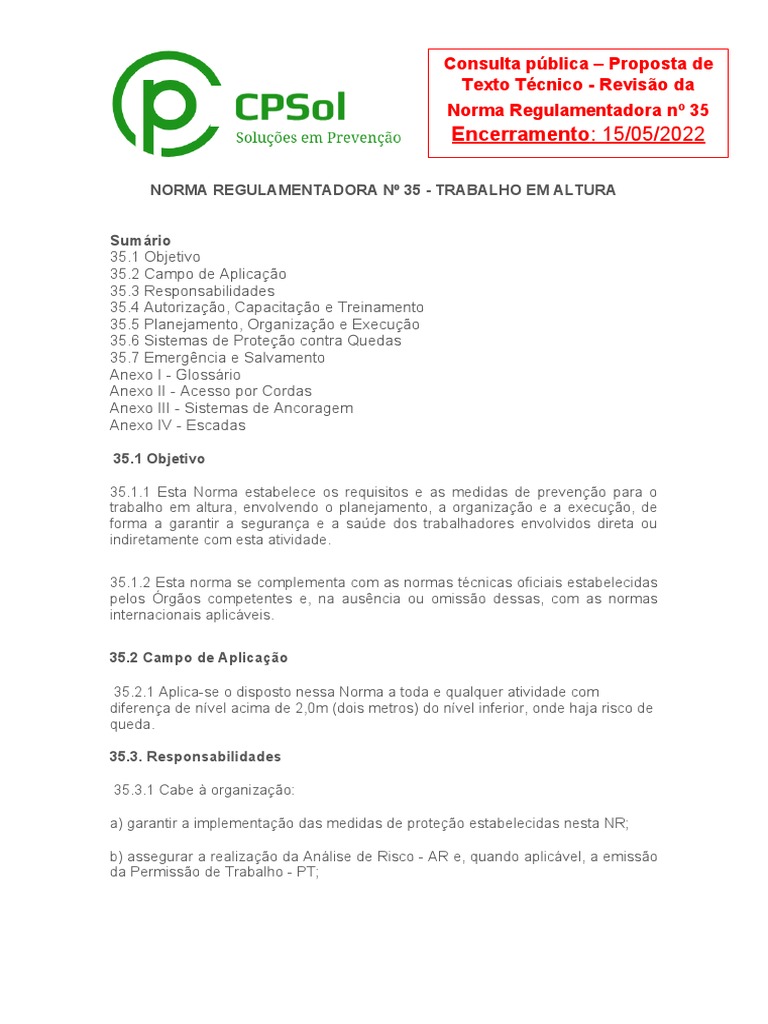 NR 35 - Norma Regulamentadora #35 | PDF | Desenvolvimento profissional ...