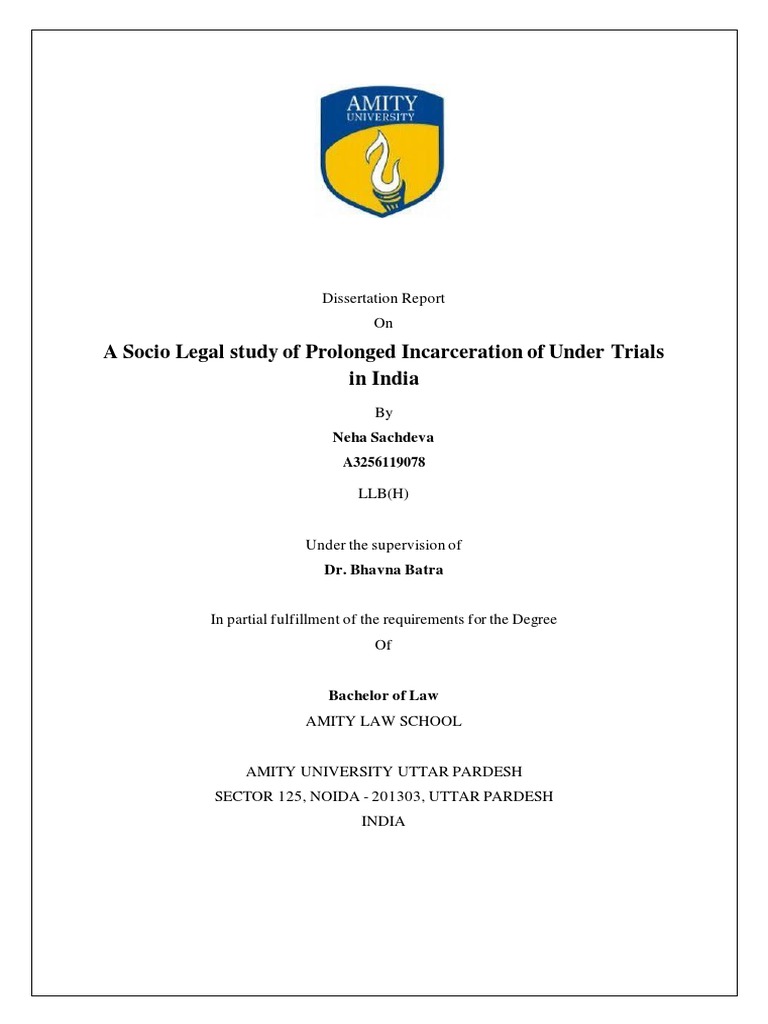 Prolonged Incarceration of Under Trials in India | PDF | Social Science