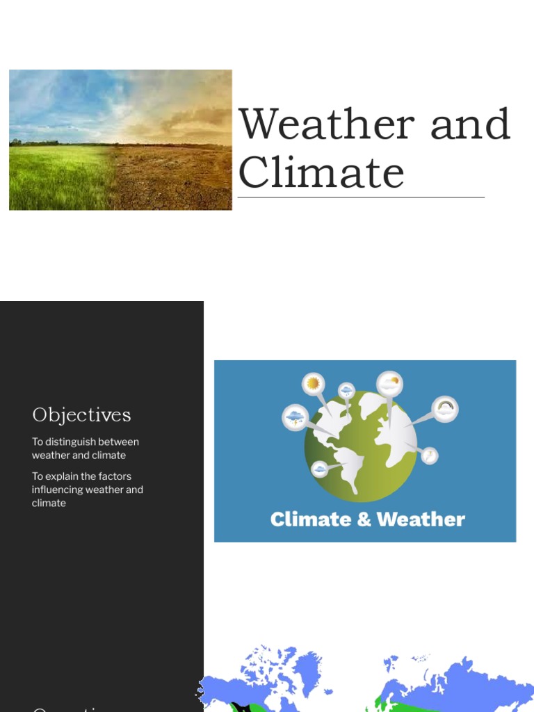 Lesson 1 - Weather and Climate | PDF