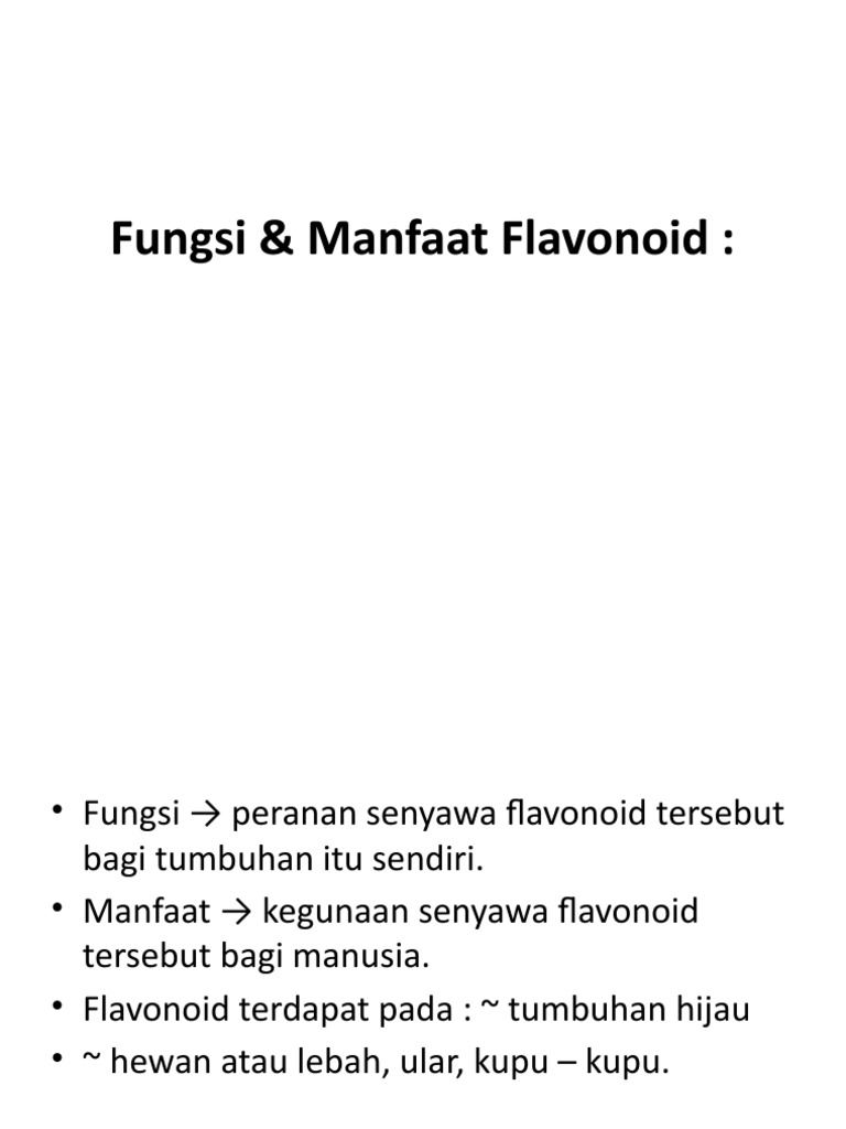 Fungsi, Manfaat & Bioaktivitas FLAVONOID | PDF